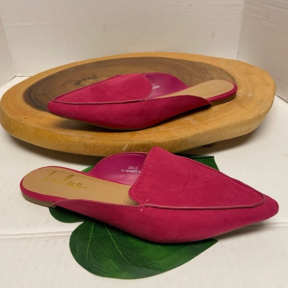Lulus | Shoes | Lulus Joelle Hot Pink Fuscia Pointed Toe Mules | Poshmark